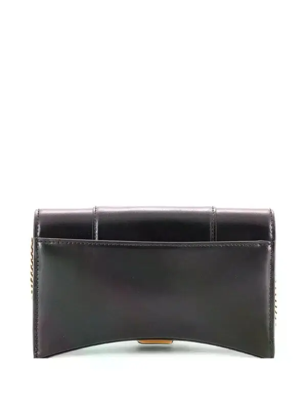 Balenciaga Hourglass Chain Wallet Leather Crossbody Bag
