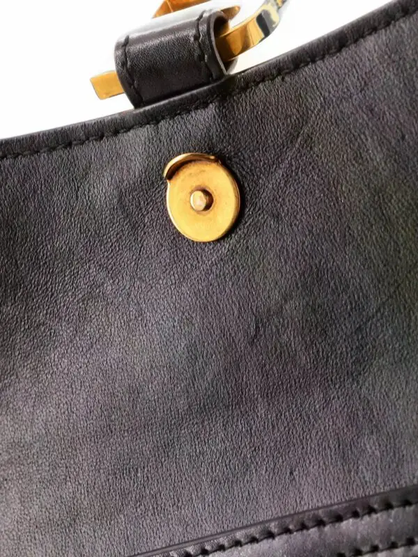 Balenciaga Hourglass Chain Wallet Leather Crossbody Bag