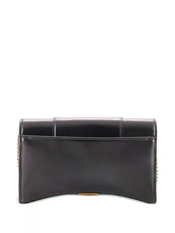 Balenciaga Hourglass Chain Wallet Leather Crossbody Bag