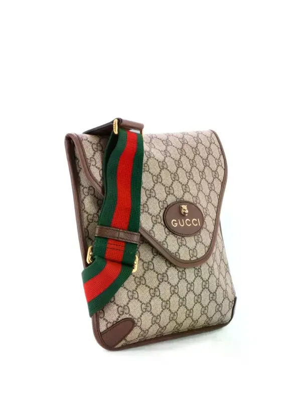 Gucci Gg Coated Canvas Medium Messenger Bag - Brown