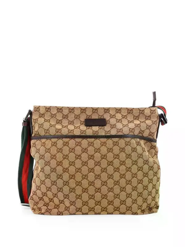 Gucci Gg Canvas Messenger Bag - Brown