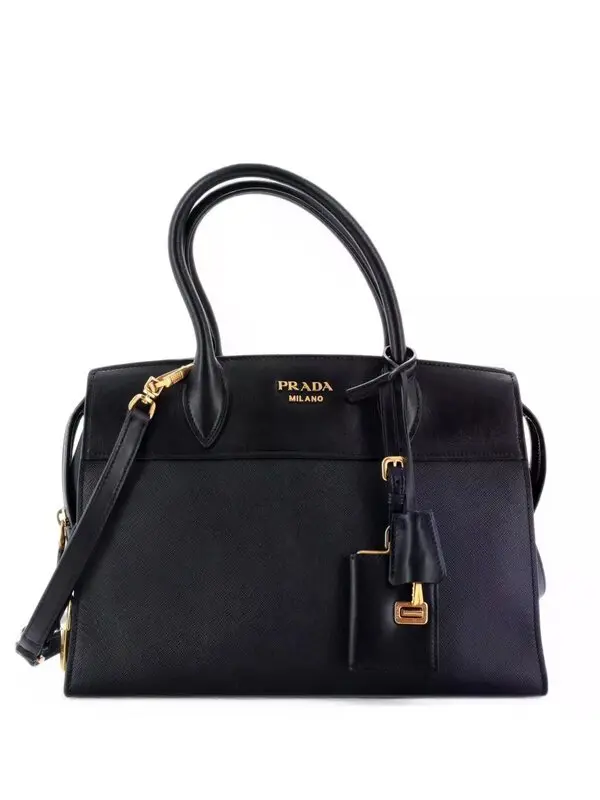 Prada Esplanade Saffiano With City Calf Medium Tote Bag