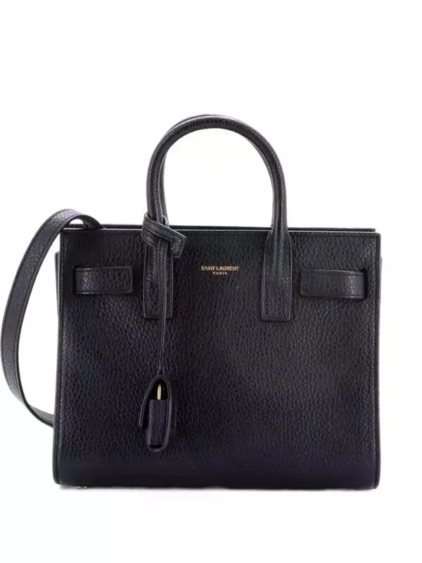 Saint Laurent Sac De Jour Leather Nano Tote Bag