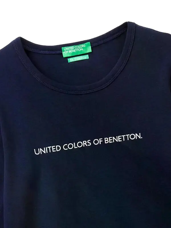 BENETTON Logo Print Long Sleeve T-shirt