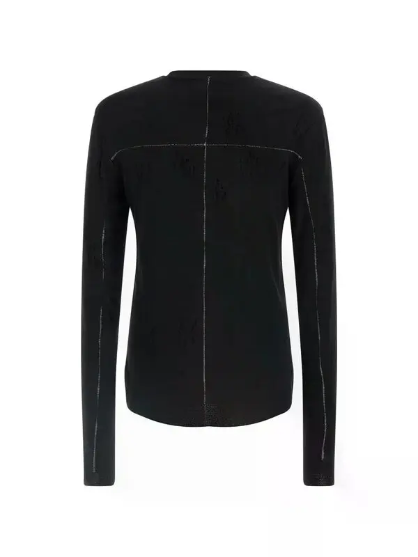THOM KROM Ts 969 Distressed Double-layer T-shirt - Black