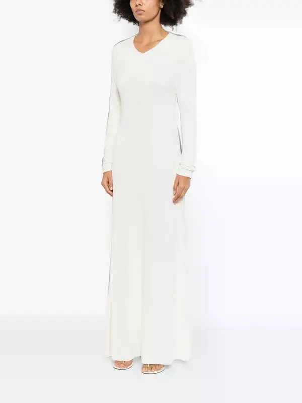 RUOHAN Aelin Ribbed Knit V-neck Maxi Dress