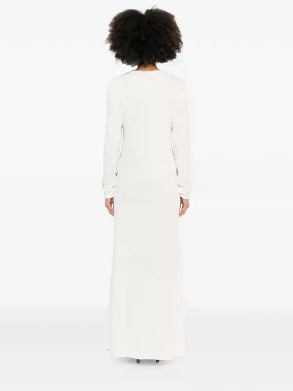 RUOHAN Aelin Ribbed Knit V-neck Maxi Dress