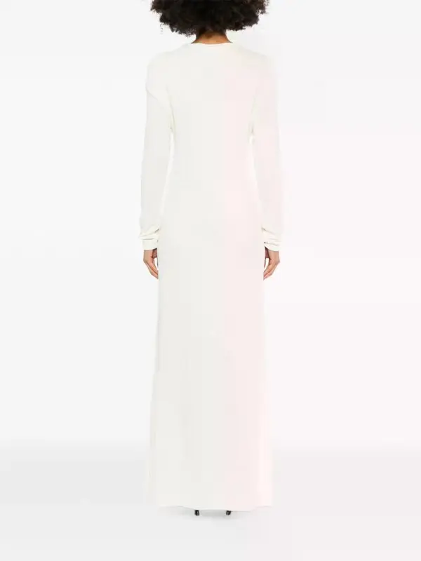 RUOHAN Aelin Ribbed Knit V-neck Maxi Dress