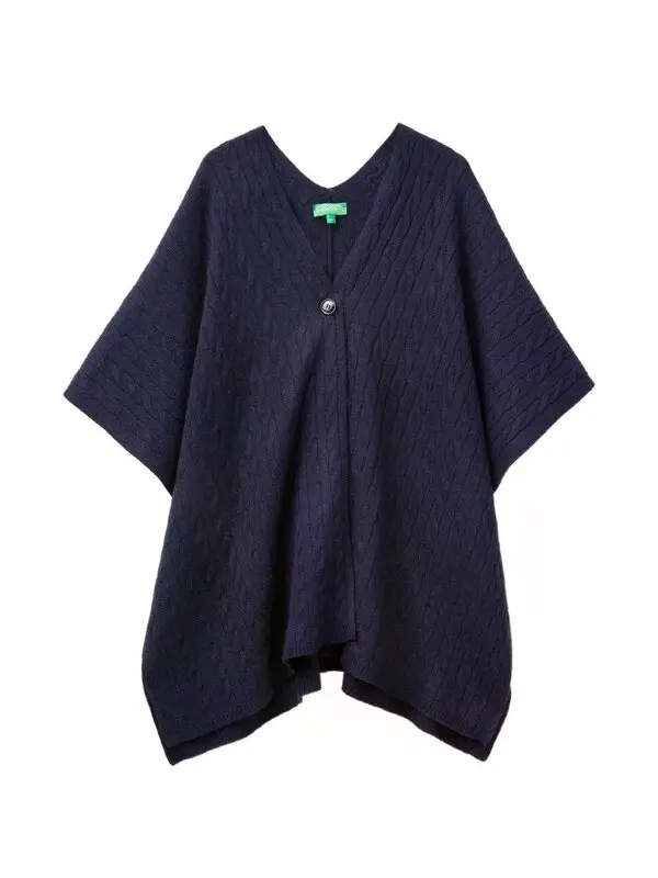 BENETTON Cable-knit Button-up Cardigan