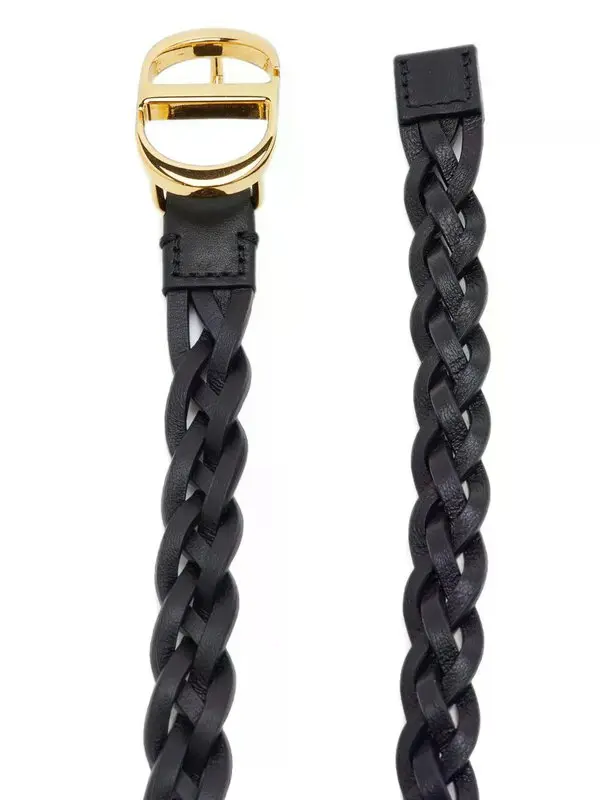 Dior Diordouble Braided Leather Belt