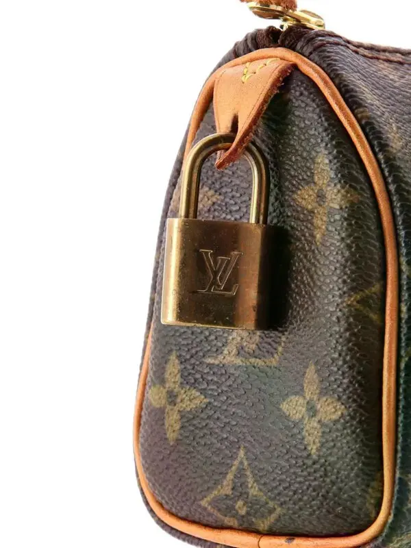 LOUIS VUITTON Speedy Mini Hl Handbag Monogram Canvas Satchel