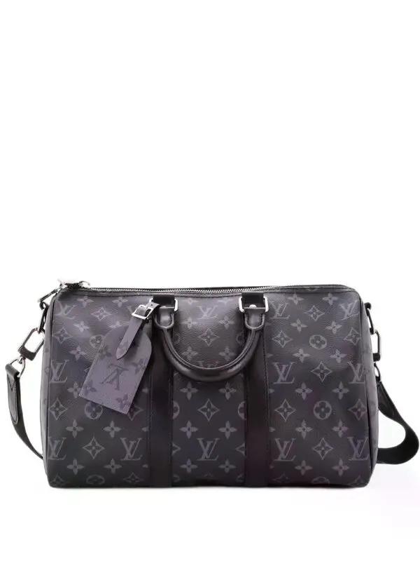 LOUIS VUITTON Keepall Bandouliere 35 Travel Bag Monogram Eclipse Canvas