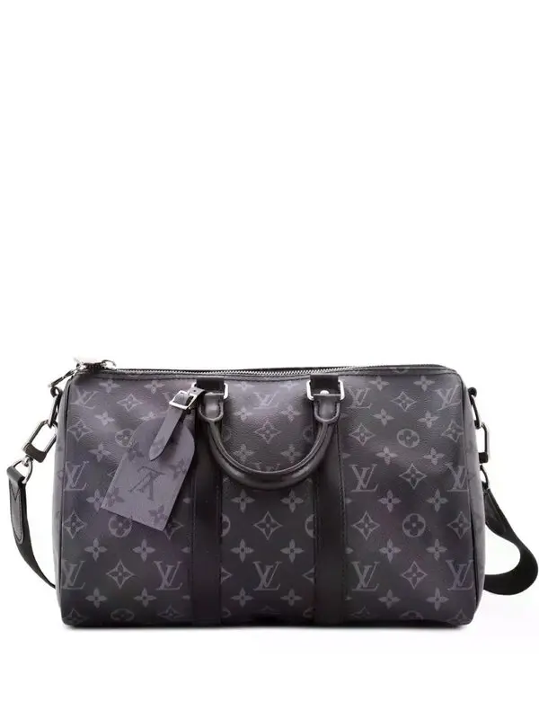 LOUIS VUITTON Keepall Bandouliere 35 Travel Bag - Black