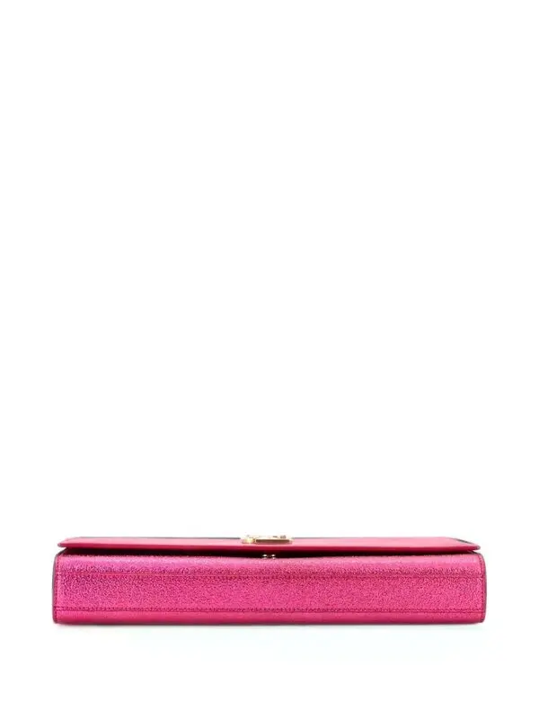 Saint Laurent Classic Monogram Metallic Calfskin Long Clutch Bag