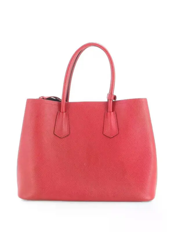 Prada Saffiano Leather Tote Bag - Red