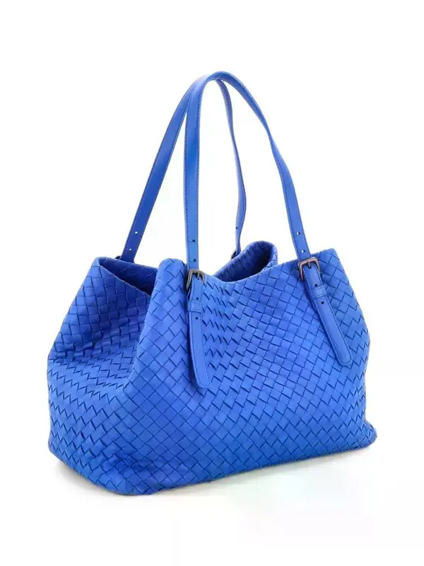 Bottega Veneta A-shape Intrecciato Nappa Medium Tote Bag - Blue