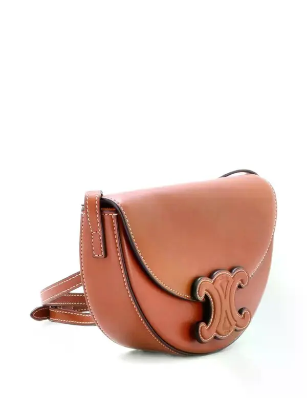 Celine Cuir Triomphe Besace Flap Bag Leather Crossbody Bag