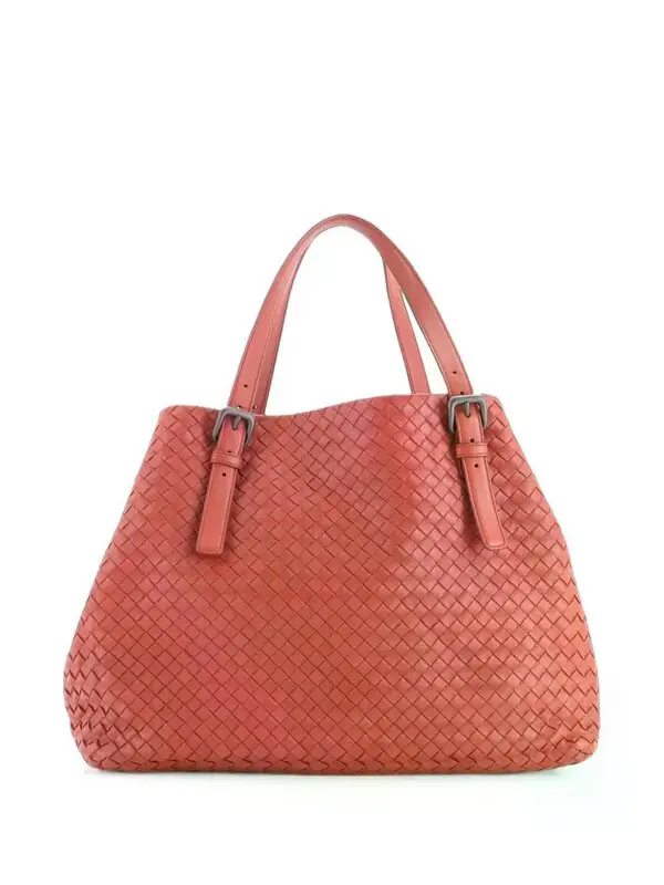 Bottega Veneta A-shape Intrecciato Nappa Large Tote Bag - Red