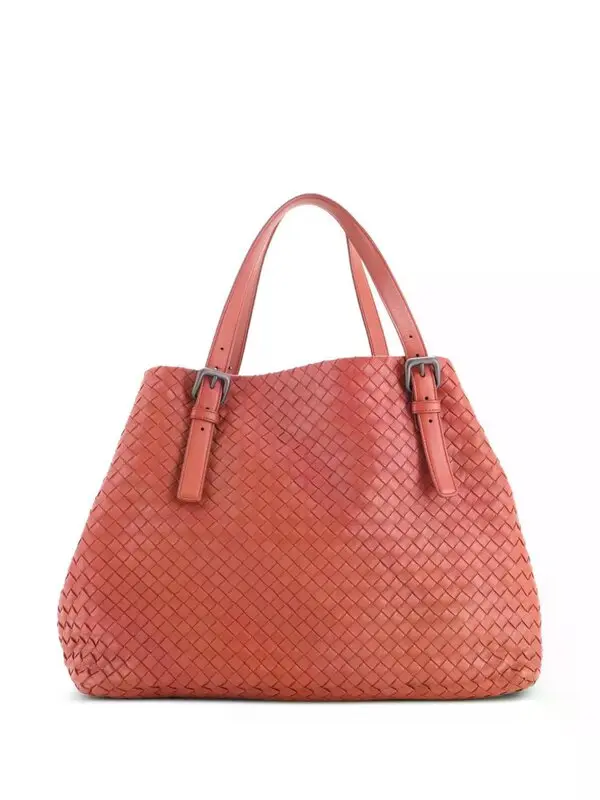 Bottega Veneta A-shape Intrecciato Nappa Large Tote Bag - Red