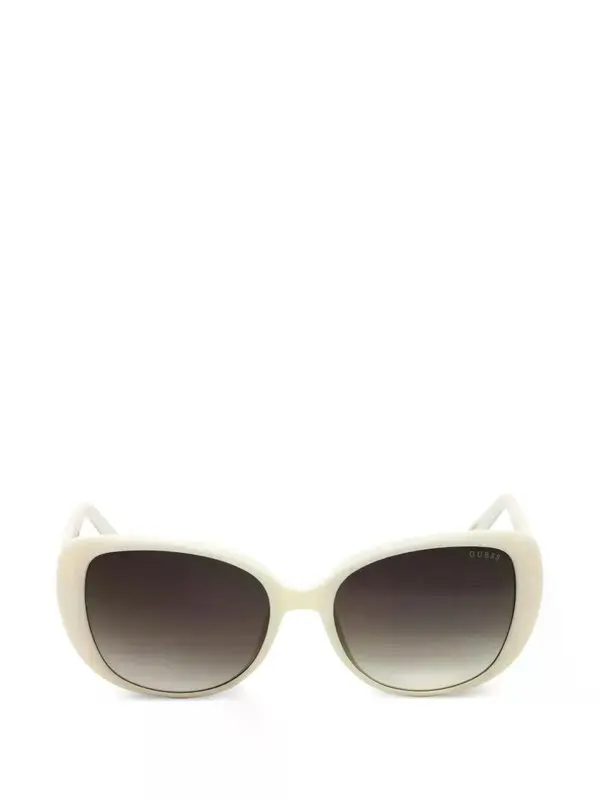 Guess Oval Logo Detail Sunglasses - White