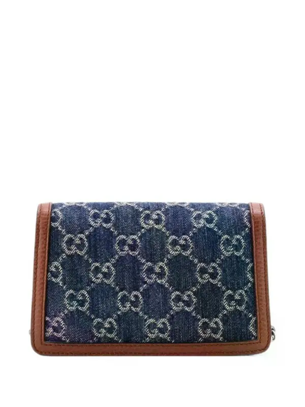 Gucci Dionysus Bag Gg Denim Super Mini Crossbody Bag