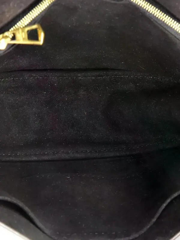 LOUIS VUITTON Damier Leather Shoulder Bag - Black