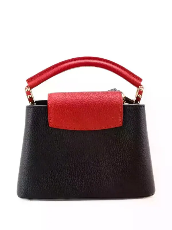 LOUIS VUITTON Capucines Bag Leather Mini Satchel - Black