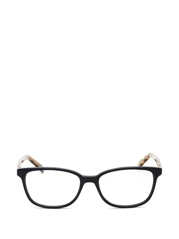 LIZ CLAIBORNE Tortoiseshell-effect Rectangle Eyeglasses - Black