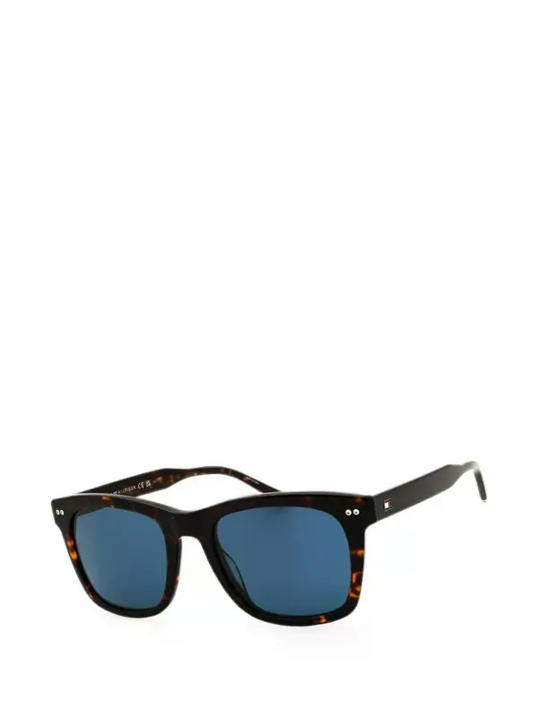 Tommy Hilfiger Tortoiseshell-effect Rectangle-frame Sunglasses
