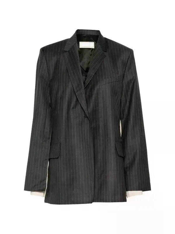 LITKOVSKA Pinstripe-pattern Single-breasted Jacket - Black
