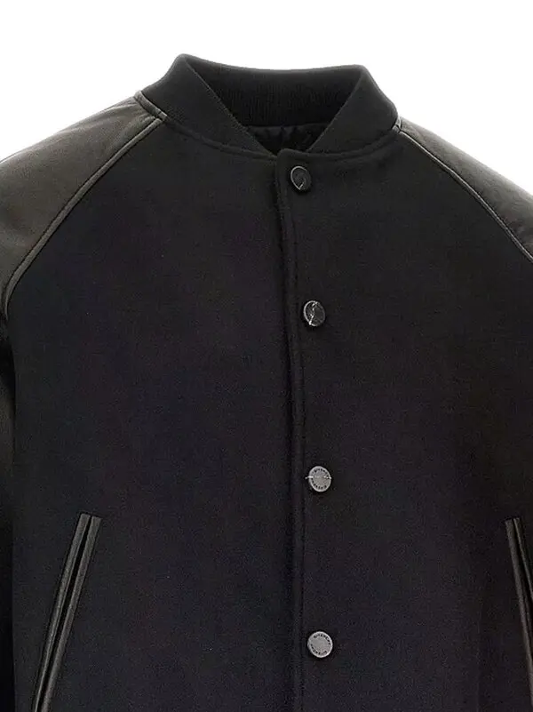 Givenchy Leather-panelled Wool Bomber Jacket