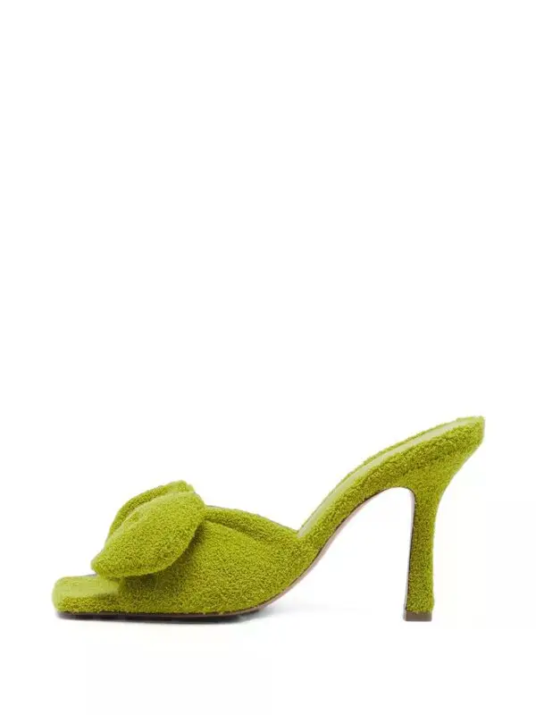 Bottega Veneta Bow Heeled Sandals - Green