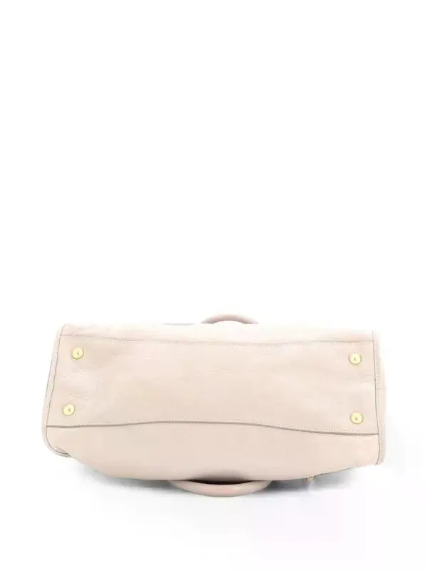 Prada Front Zip Convertible Vitello Phenix Medium Satchel
