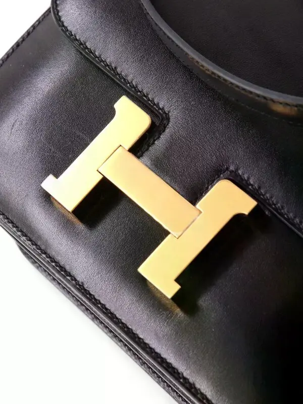 Hermès Constance Nm Shoulder Bag In Box Calf - Black