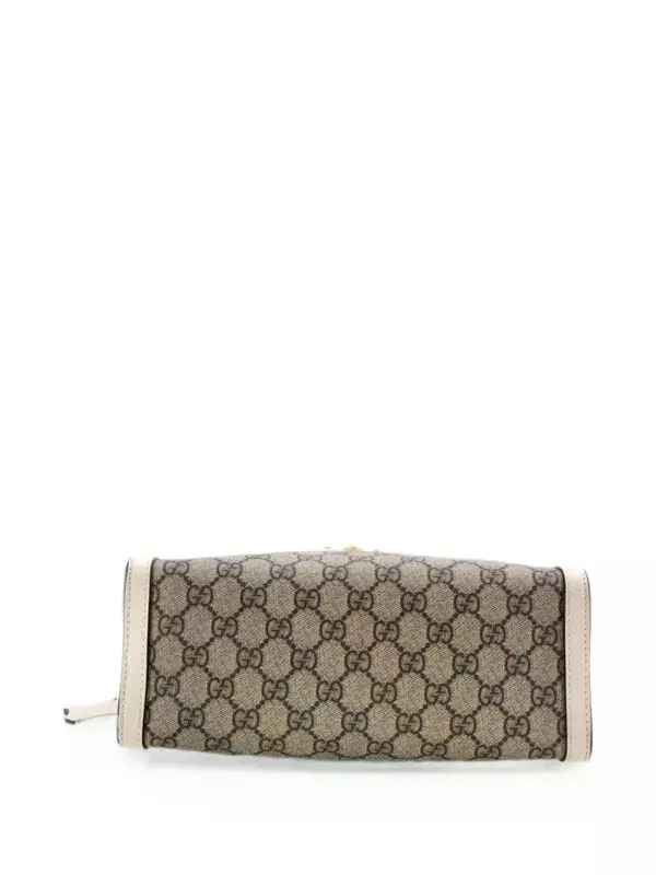 Gucci Padlock Chain Tote Gg Coated Canvas With Leather Small Shoulder Bag