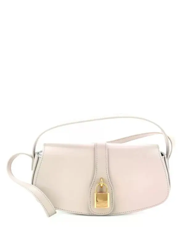 Celine Tabou Clutch With Strap Smooth Calfskin Shoulder Bag - Neutrals