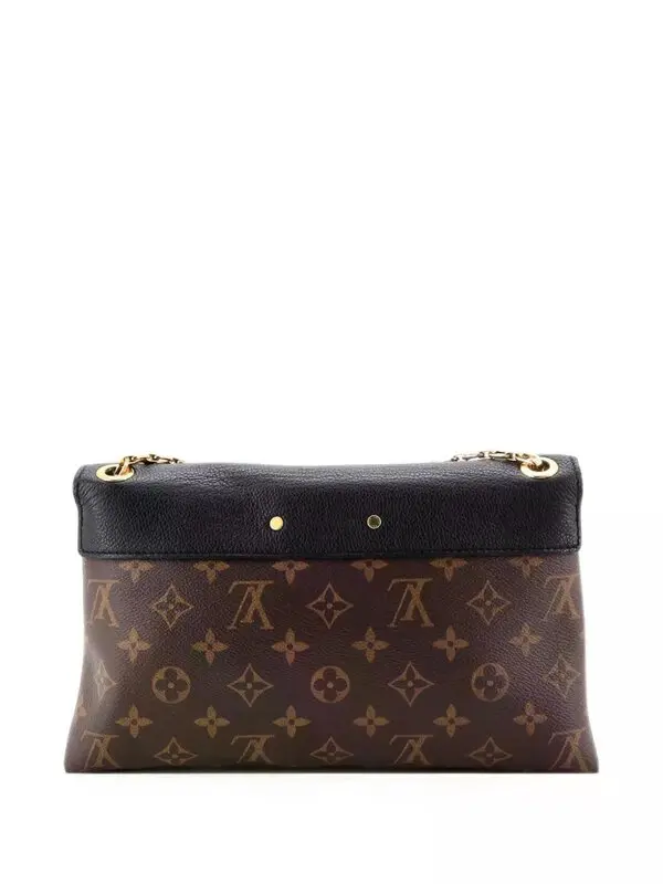 LOUIS VUITTON Pallas Chain Monogram Canvas And Calfskin Shoulder Bag - Black