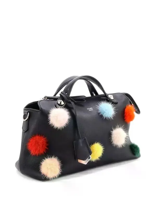 Fendi By The Way Pom Pom Leather Small Satchel