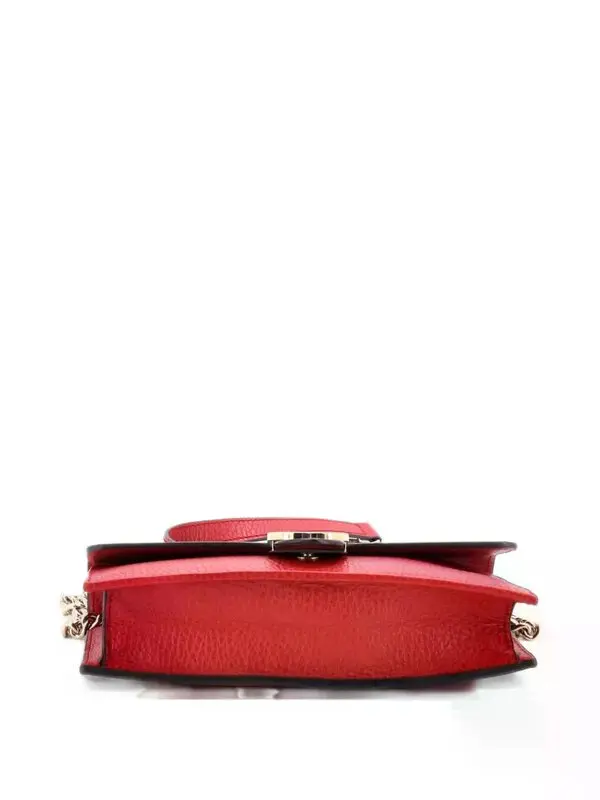 Gucci Interlocking Wallet On Chain Leather Crossbody Bag