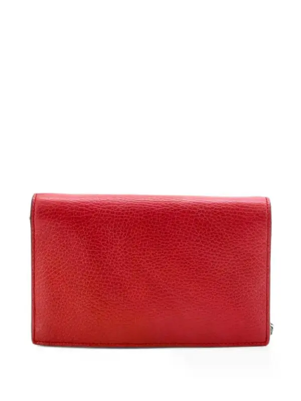 Gucci Interlocking Wallet On Chain Crossbody Bag - Red
