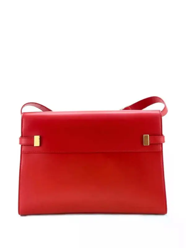 Saint Laurent Manhattan Leather Medium Shoulder Bag - Red