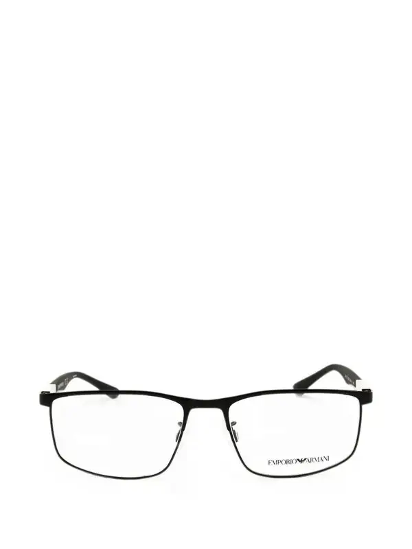 Emporio Armani Rectangle Full Rim Eyeglasses - Black