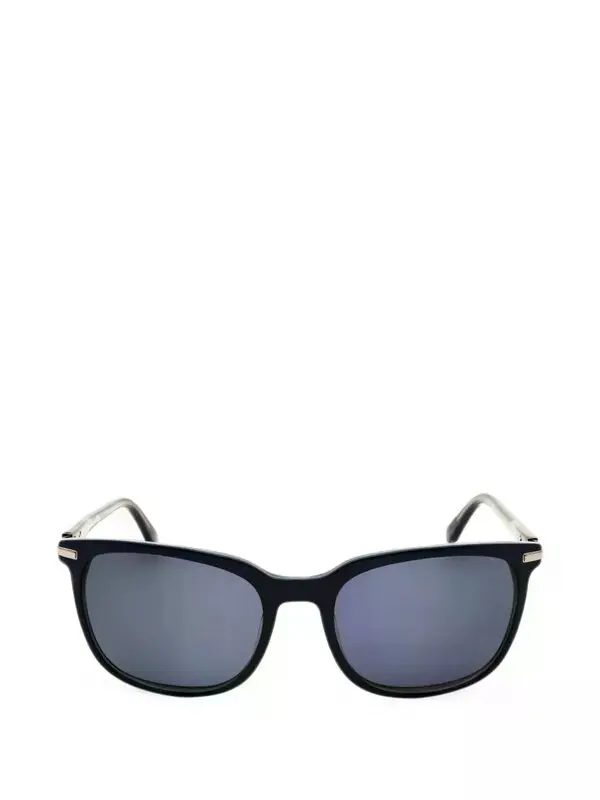 Gant Rectangle Frame Sunglasses With Silver-tone Hardware - Black