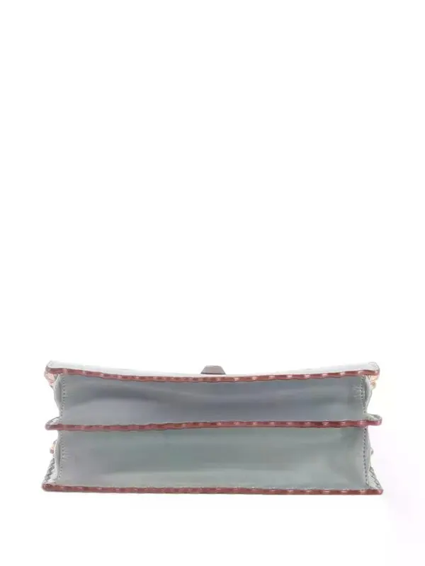 Fendi Kan I Leather Medium Shoulder Bag - Blue