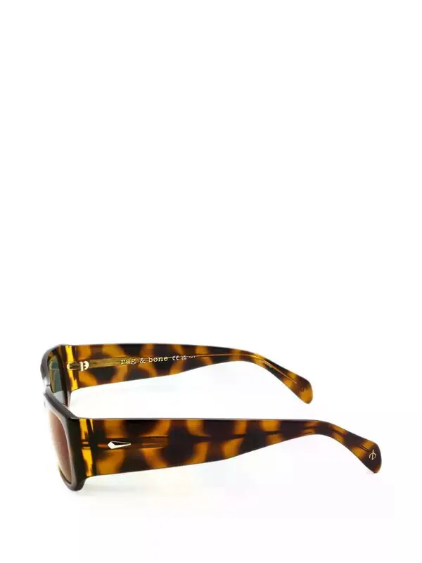 Rag & Bone Tortoiseshell-effect Rectangle-frame Sunglasses