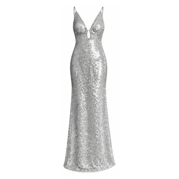 AISL Sequin Plunge Gown
