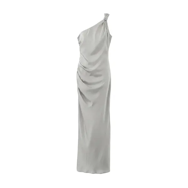AISL One-shoulder Slate Maxi Dress