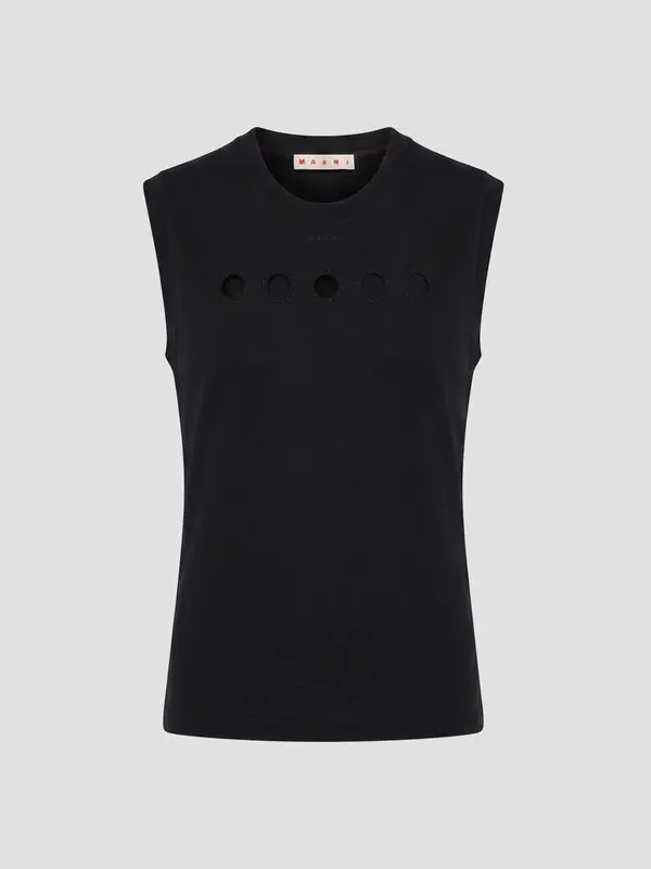Marni Cotton Knit Logo T-shirt