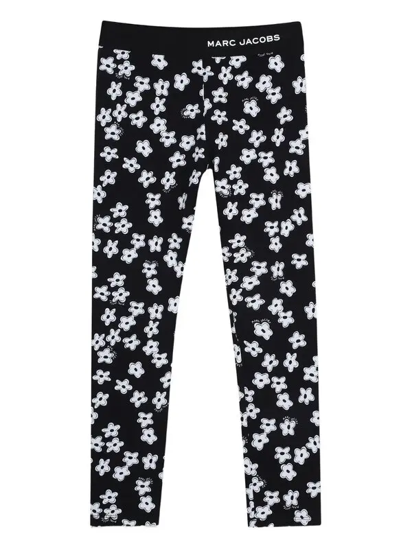 Marc Jacobs Floral Print Leggings - Black