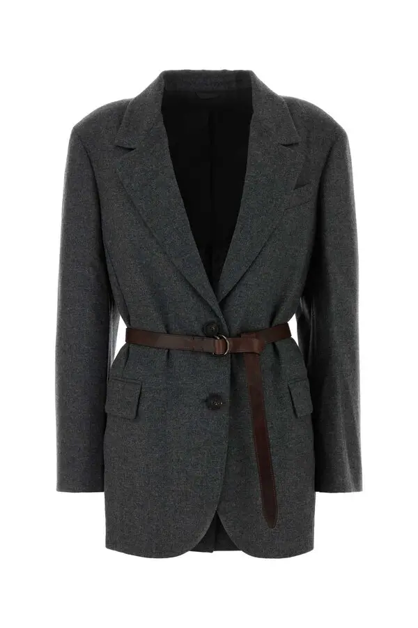Brunello Cucinelli Dark Wool & Cashmere Blazer